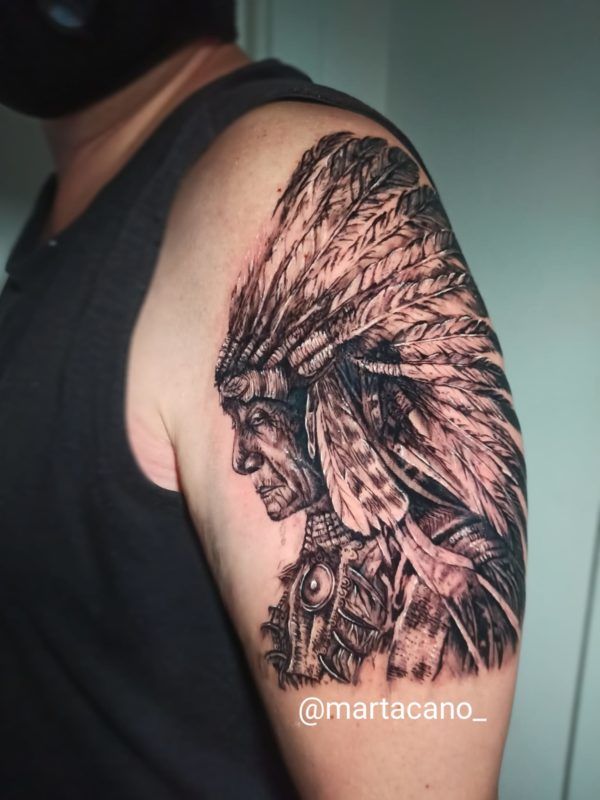 indio tatuaje realista